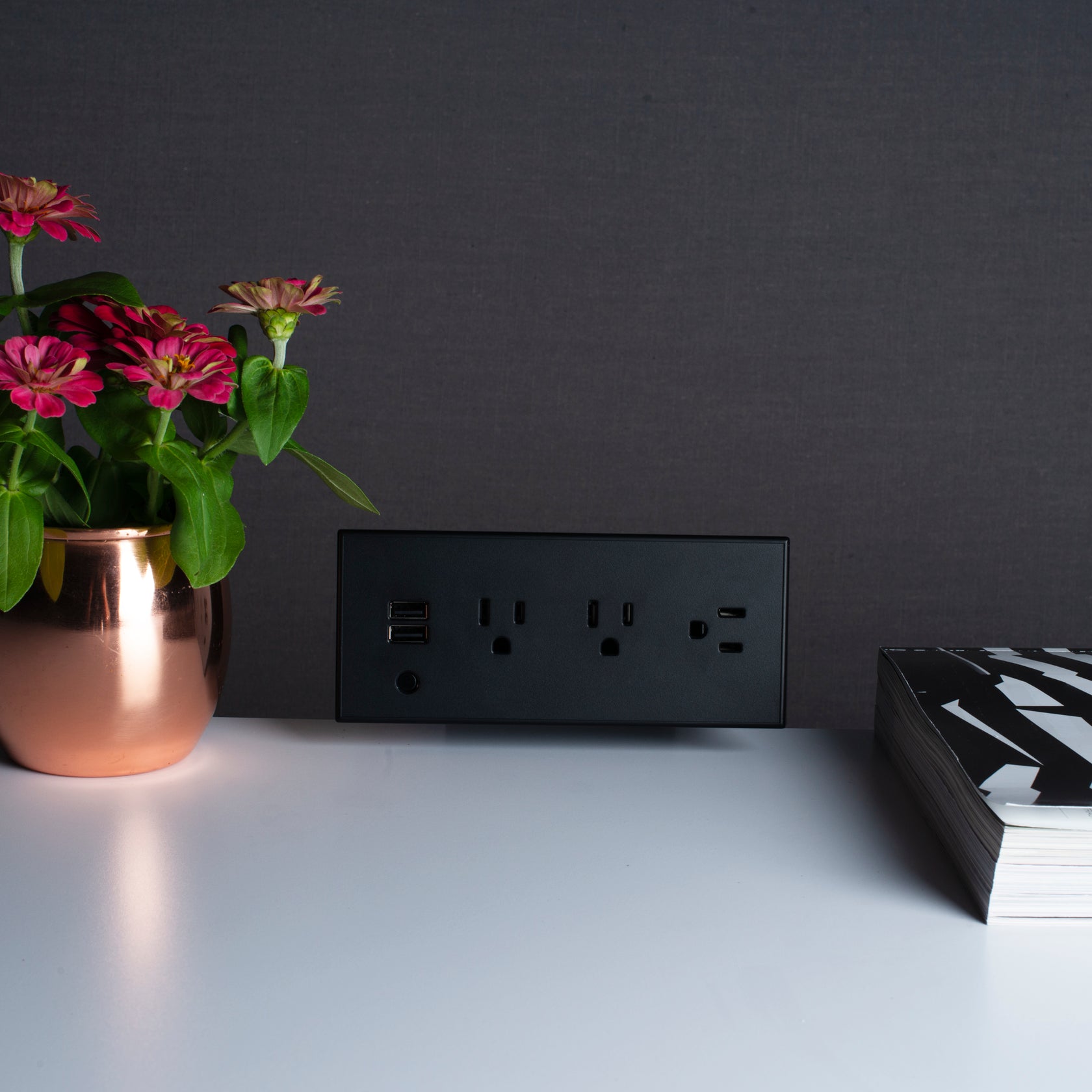 CubieDash - Edge Mounted Tabletop Power Strip Charging Station with ...