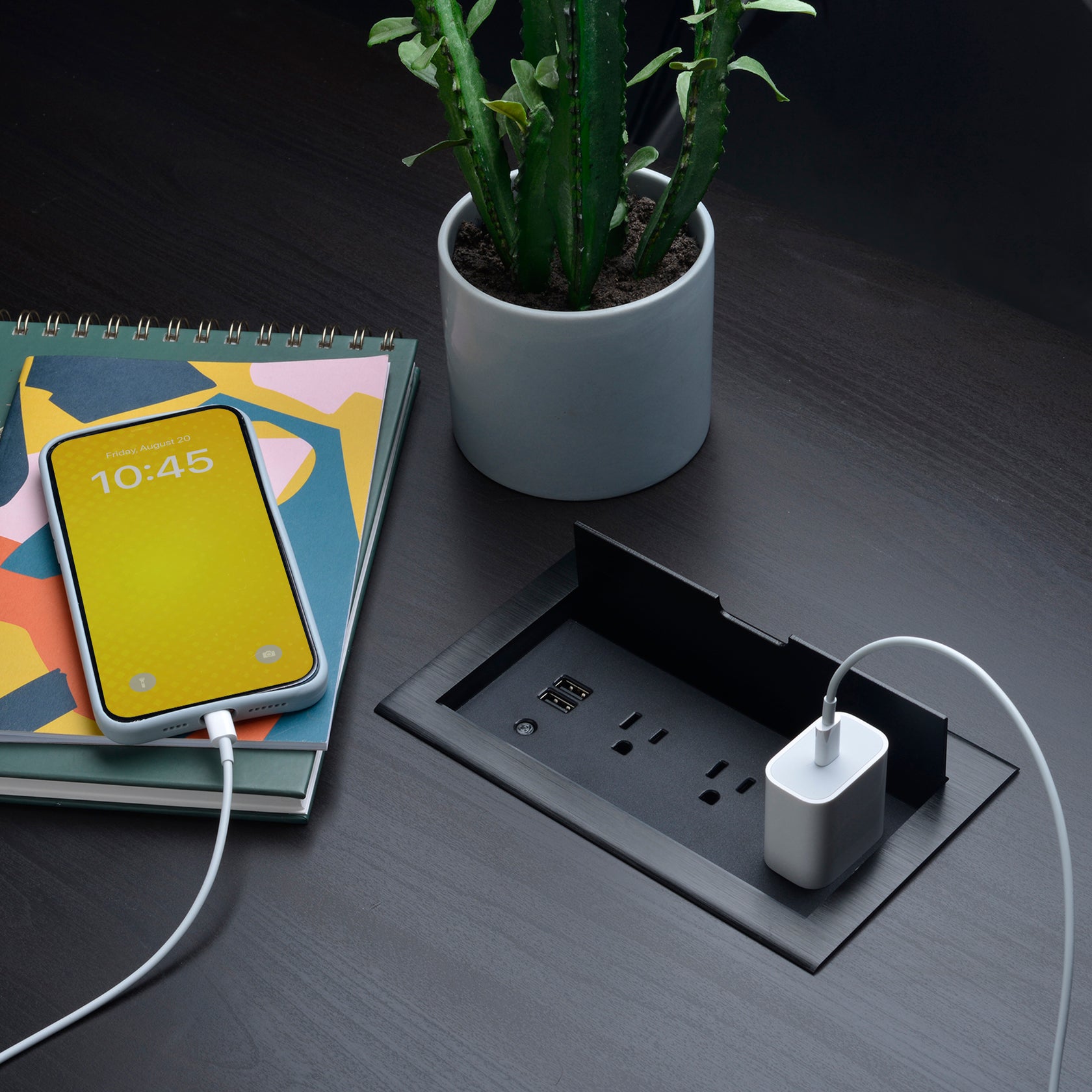 CubieFlip - In-Surface Power with a Flip Up Lid – Brandstand Products