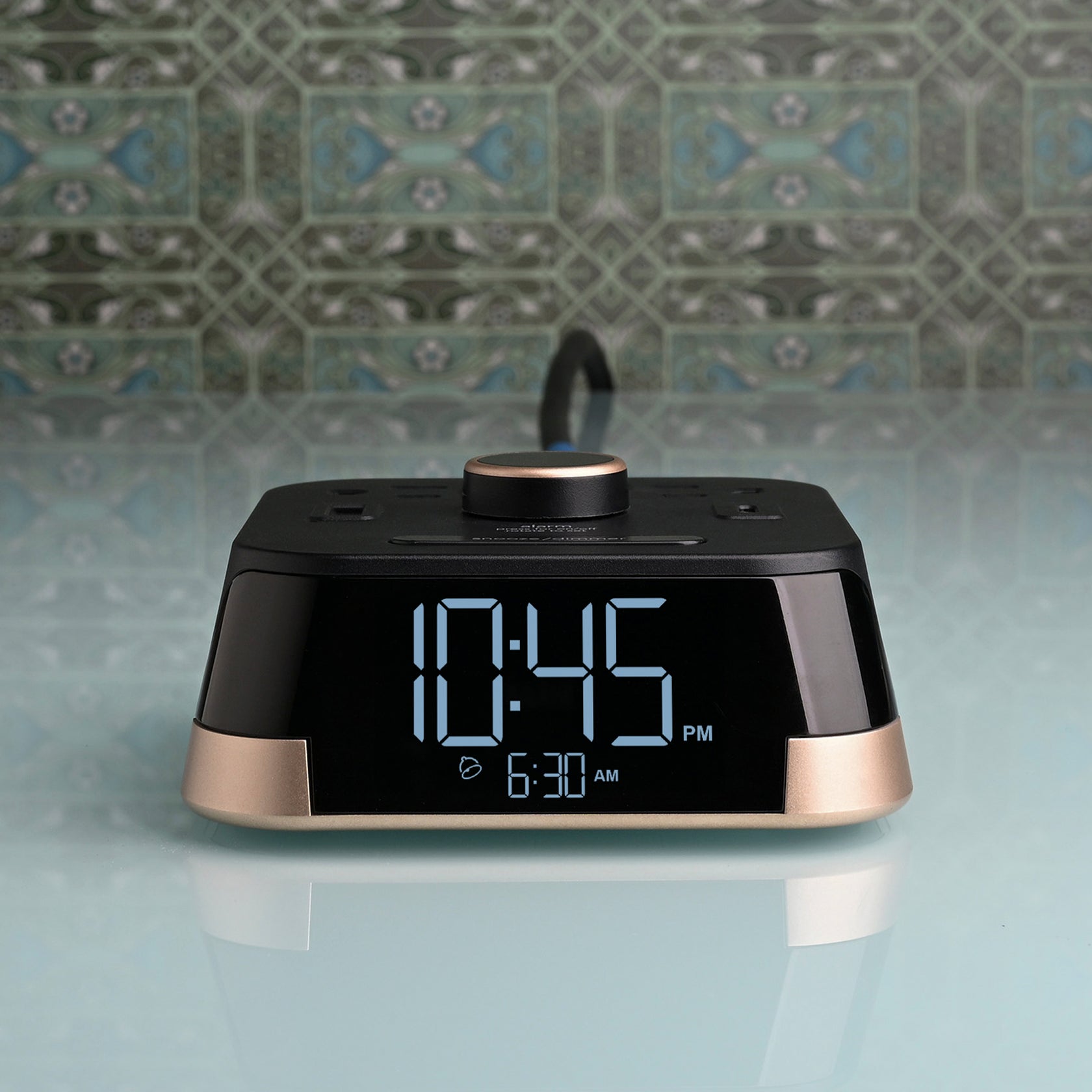 CubieTime® - Hotel Alarm Clock with Dual USB Charging & 110V Outlets ...
